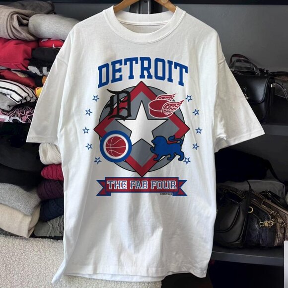 Tops | Vintage 1992 Detroit Fab Four Tigers Red Wings Pistons Lions ...